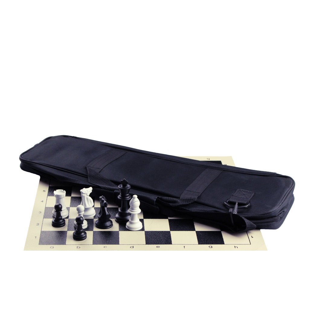 Basic vinyl chess set with premier bag (medium) | Tshwane Chess