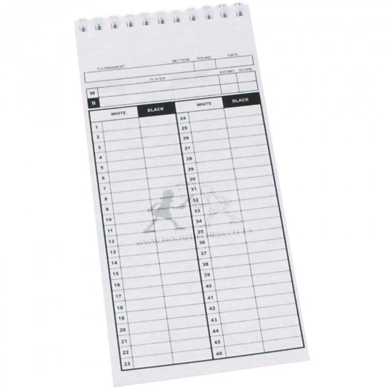 40 Page Notation Pad | Tshwane Chess